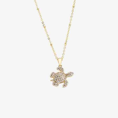 Click here for Silver Reflections Turtle Womens Crystal 14K Gold... prices