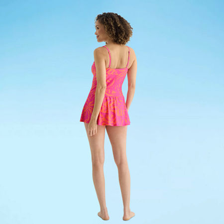 Click here for Liz Claiborne Womens Tropical Leaf Swim Dress  8... prices