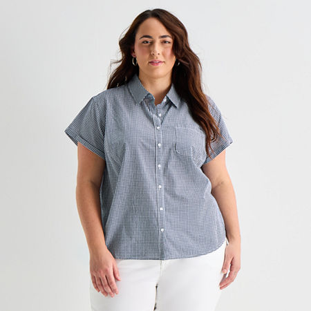 Click here for St. Johns Bay Womens Plus Short Sleeve Regular Fit... prices