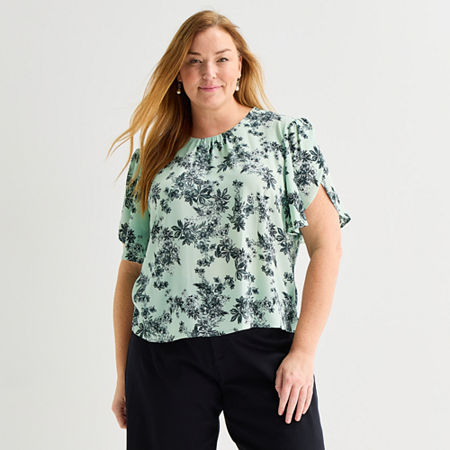 Click here for Liz Claiborne Womens Plus Short Sleeve Blouse  1x... prices