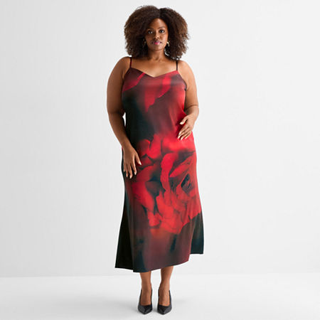 Click here for Ashley Graham Womens Satin Slip Dress  20w  Red prices