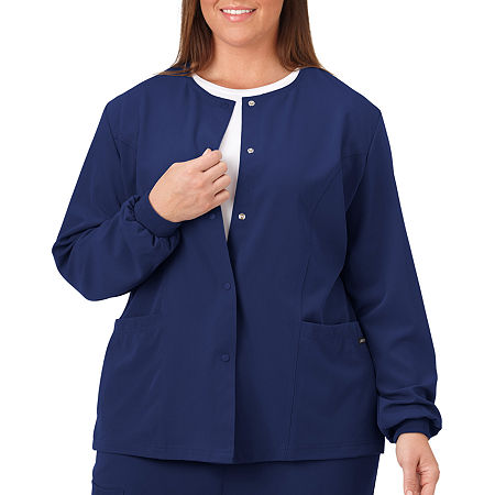 Click here for Jockey 2356 Snap Front Womens Plus Scrub Jackets... prices