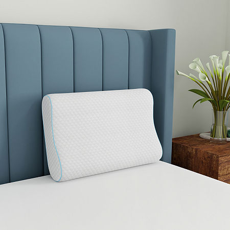 BodiPEDIC Aerofusion Gel-Infused Memory Foam Pillow  Contour - White