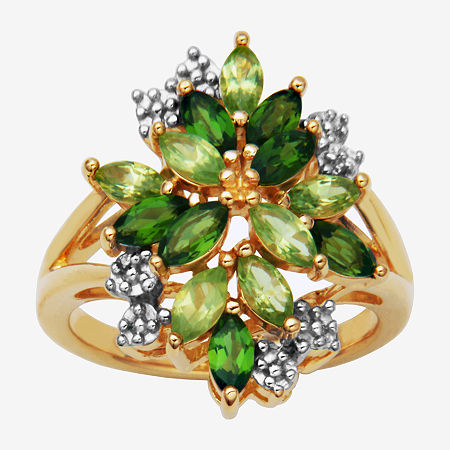 Click here for Womens Genuine Green Peridot 18K Gold Over Silver... prices