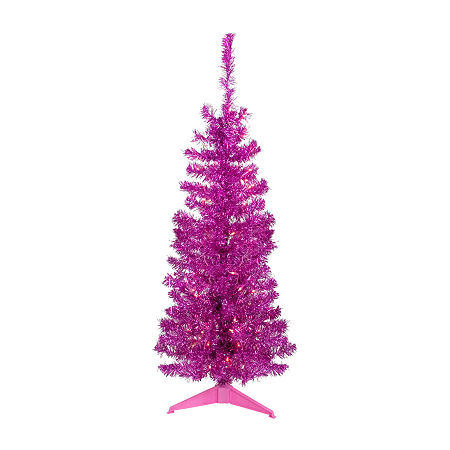 Click here for Northlight Pink Artificial Tinsel Clear Lights 4 F... prices
