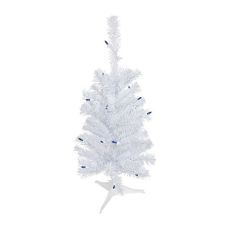 Click here for Northlight Woodbury White Slim Artificial Blue Lig... prices