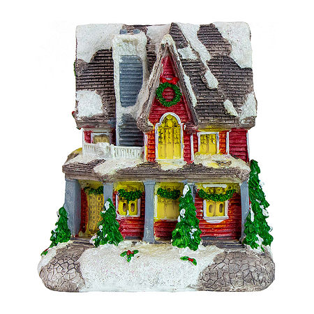 Click here for Northlight 5in Red Led Snowy House Decoration Ligh... prices