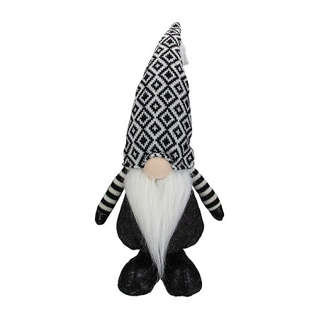 Click here for Northlight 17in Black And White Plush Knit Christm... prices