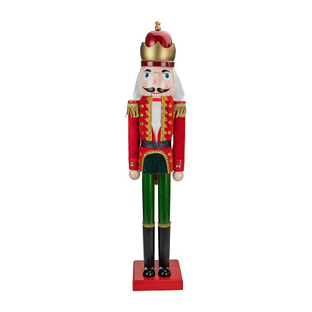 Click here for Northlight 35.5in Red And Green Velvet Wooden King... prices