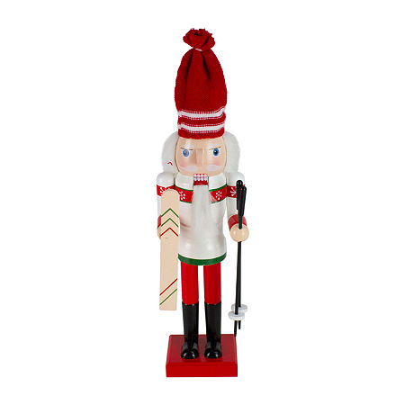 Click here for Northlight 14in Red And White Wooden Skiing Christ... prices