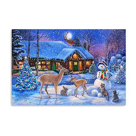Click here for Lumaprints Christmas Wildlife Magic Canvas Art  On... prices