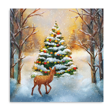 Click here for Lumaprints Christmas Tree Canvas Art  One Size  Wh... prices