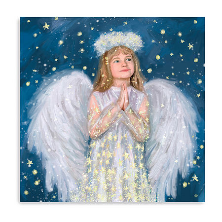 Click here for Lumaprints Christmas X Canvas Art  One Size  Blue prices