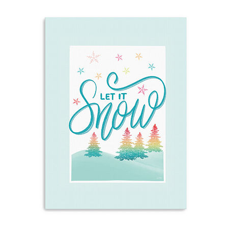 Click here for Lumaprints Let It Snow Canvas Art  One Size  Blue prices