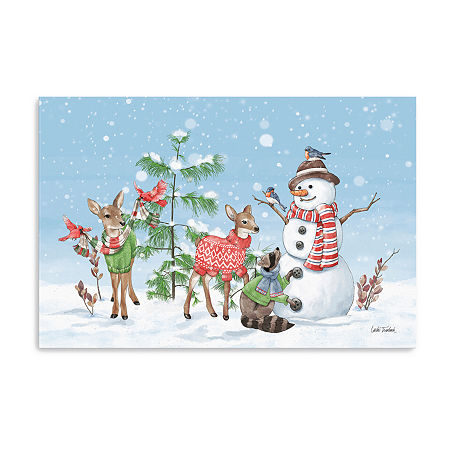 Click here for Lumaprints Festive I Canvas Art  One Size  Blue prices
