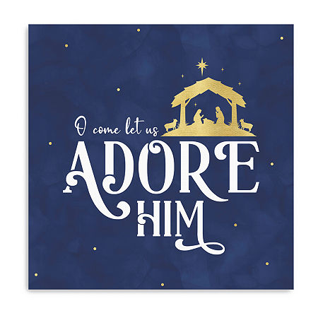 Click here for Lumaprints O Holy Night Vi On Blue Canvas Art  One... prices