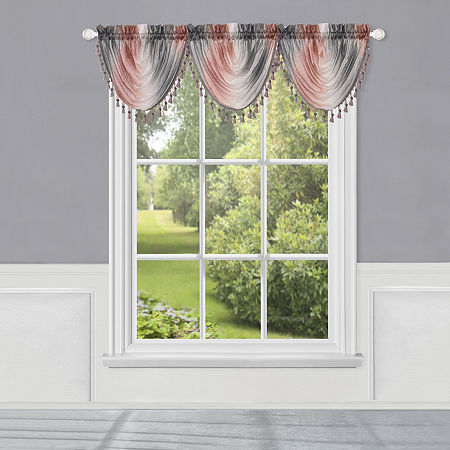 Click here for Ombre Rod Pocket Waterfall Valance  One Size  Pink prices