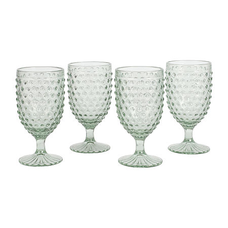 Click here for Martha Stewart Chauncey Hobnail 4-pc. Glass Goblet... prices