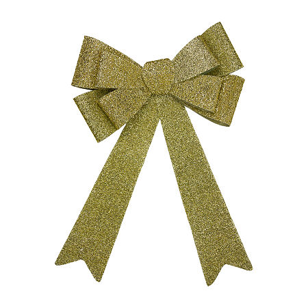 Click here for Northlight 24in Led Lighted Gold Tinsel Bow Christ... prices