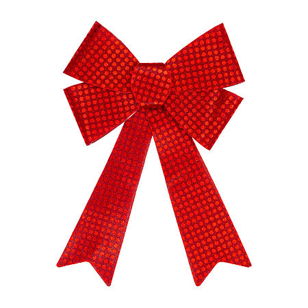 Click here for Northlight 17.5in Led Lighted Red Sequin Bow Chris... prices