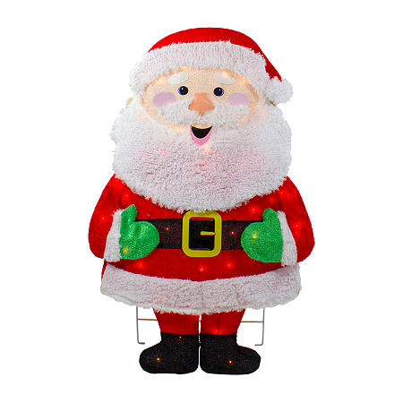 Click here for Northlight 32in Lighted 2d Chenille Santa Christma... prices