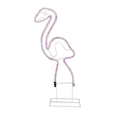 Northlight 24in Pink Flamingo Led Rope Light Silhouette Summer Yard Art  One Size  Pink