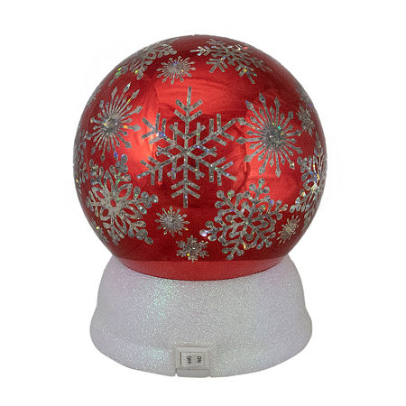 Click here for Northlight 6.5in Led Shiny Red Snowflake Water Tab... prices