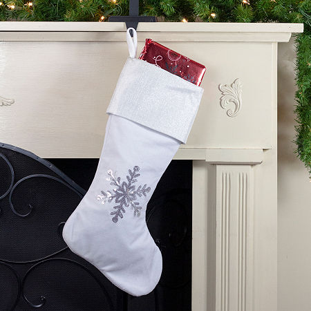 Click here for Northlight 20in White With Silver Sequin Snowflake... prices
