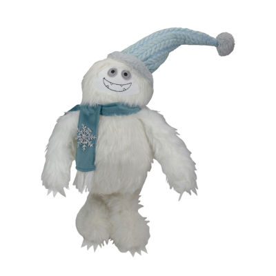 23-Inch Plush White And Blue Standing Tabletop Yeti Christmas Gnome ...