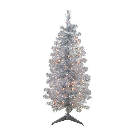 Click here for Northlight Slim Silver Artificial Tinsel Clear Lig... prices