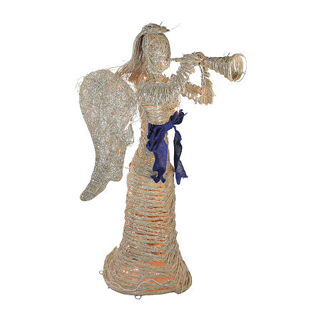 Click here for Northlight 4.25ft Lighted Silver And Beige Glitter... prices