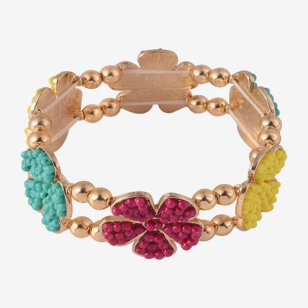 Click here for Mixit Womens Flower Beaded Bracelet  One Size  Mul... prices
