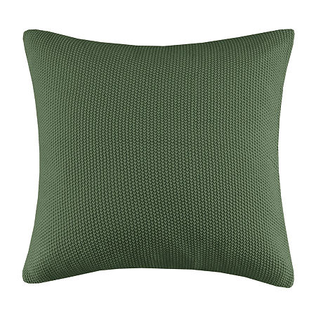 Click here for INK+IVY Bree Knit Euro Pillow Cover  One Size  Gre... prices