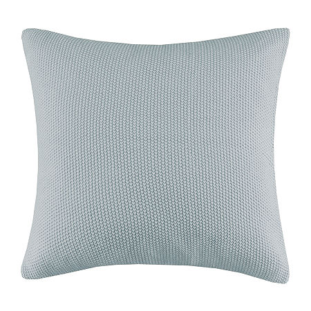 Click here for INK+IVY Bree Knit Euro Pillow Cover  One Size  Blu... prices