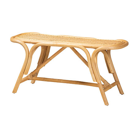 Click here for Septa Rattan Accent Bench  One Size  White prices