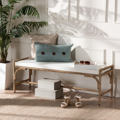 Nasim Bench, Color: White Natural - JCPenney