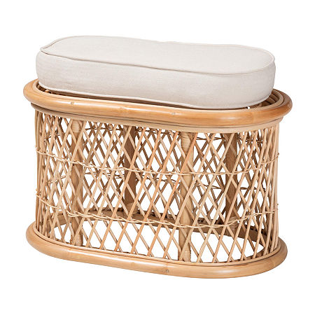 Click here for Ladonna Ottoman  One Size  White prices