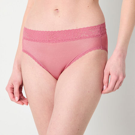 Click here for Ambrielle Everyday High Cut With Lace Trim Panty... prices