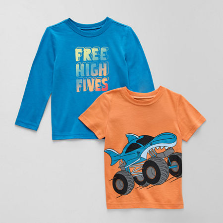 Click here for Okie Dokie Toddler & Little Boys Crew Neck Short S... prices