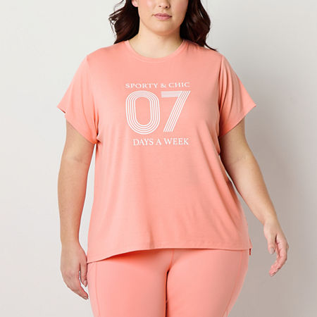 Click here for Xersion Womens Crew Neck Short Sleeve Graphic T-Sh... prices