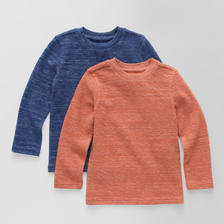 Click here for Okie Dokie Textured Knit Toddler & Little Boys Cre... prices