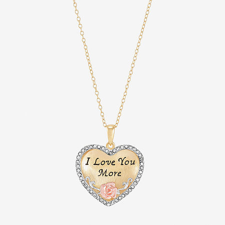 Click here for I Love You More Womens Crystal 18K Gold Over Silve... prices