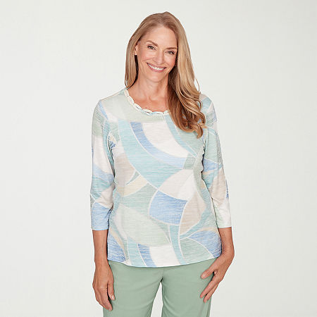 Click here for Alfred Dunner St Augustine Womens Crew Neck 3/4 Sl... prices