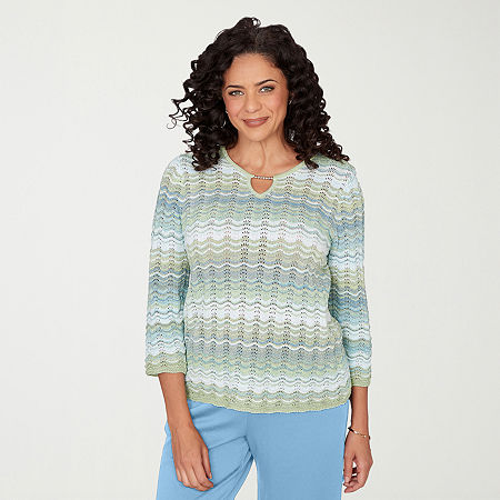 Click here for Alfred Dunner St Augustine Womens Crew Neck 3/4 Sl... prices