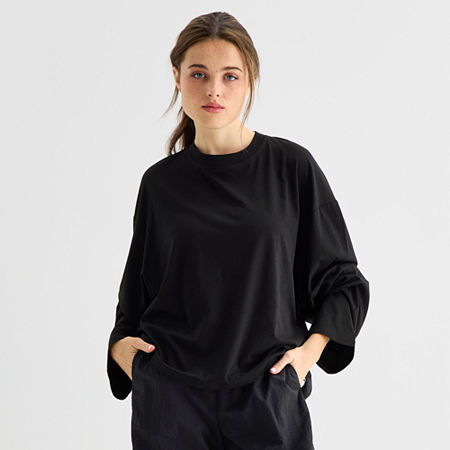 Click here for Forever 21 Womens Juniors Crew Neck Long Sleeve T-... prices