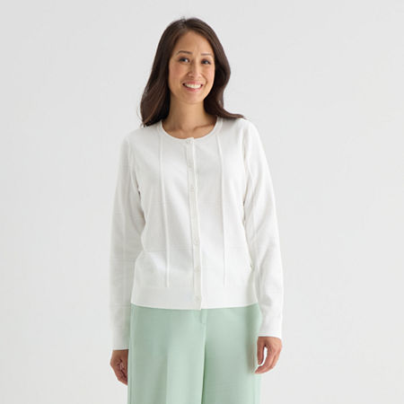 Click here for Liz Claiborne Womens Crew Neck Long Sleeve Button... prices