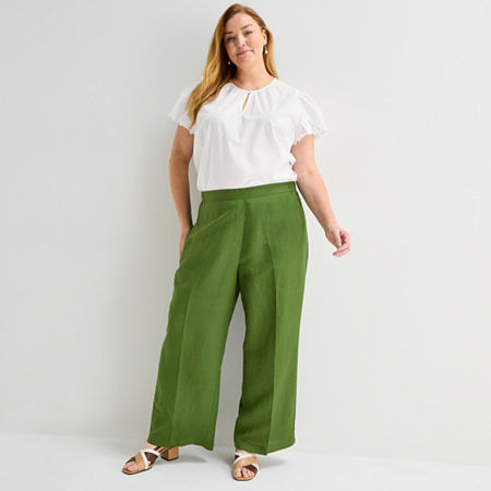 Click here for Liz Claiborne Womens Plus Wide Leg Mid Rise Pull-O... prices