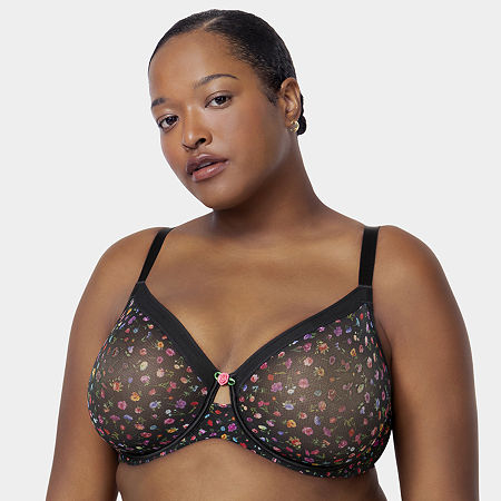 Click here for Curvy Couture Sheer Mesh Unlined Underwire Bra-131... prices