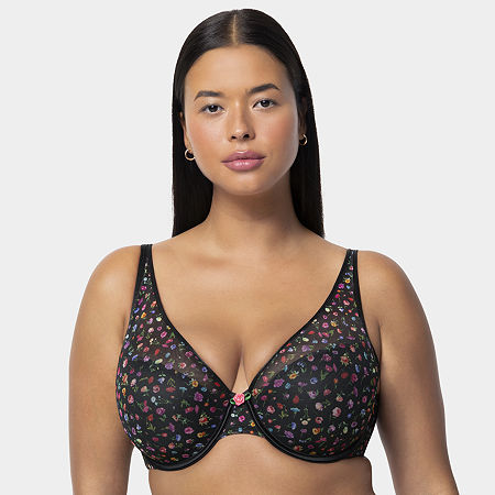 Click here for Curvy Couture Sheer Mesh Plunge T-Shirt Bra- 1310... prices