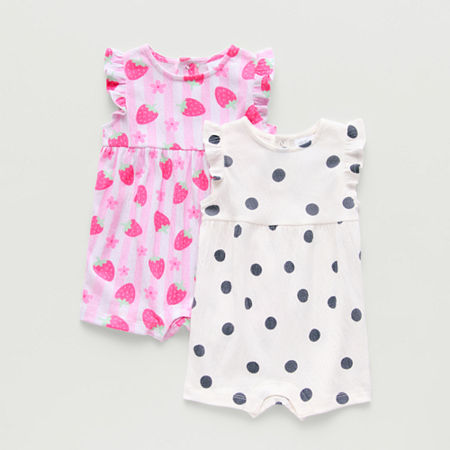 Click here for Okie Dokie Baby Girls Sleeveless 2-pc. Romper  6 M... prices
